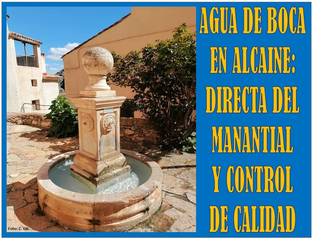 Los datos de calidad del agua de boca en ALCAINE se pueden ya consultar ...