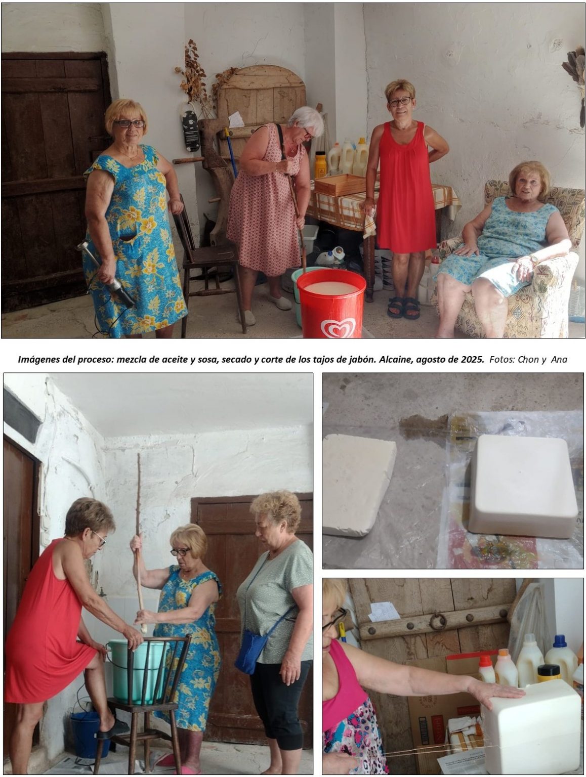 Mujeres de Alcaine elaboran el tradicional jabón casero de tajo – LA ...